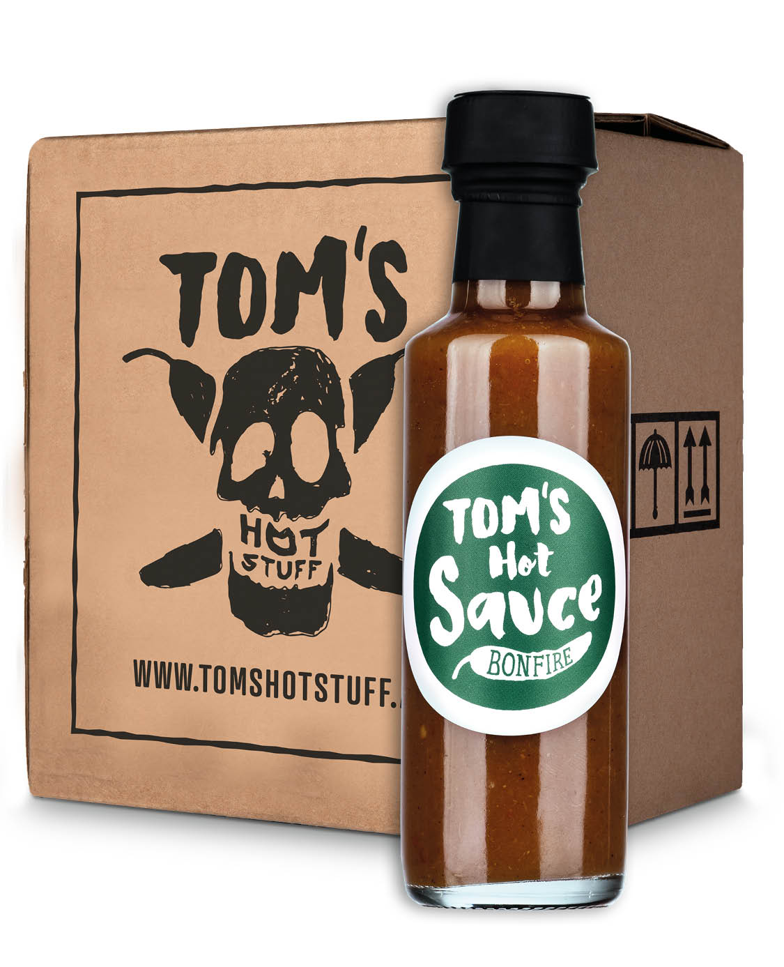 Tom's Hot Sauce Bonfire Sixpack | TOM'S HOT STUFF